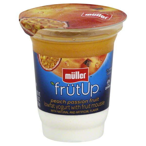 Muller Peach Passion Fruit Low Fat Yogurt with Fruit Mousse - Shop ...
