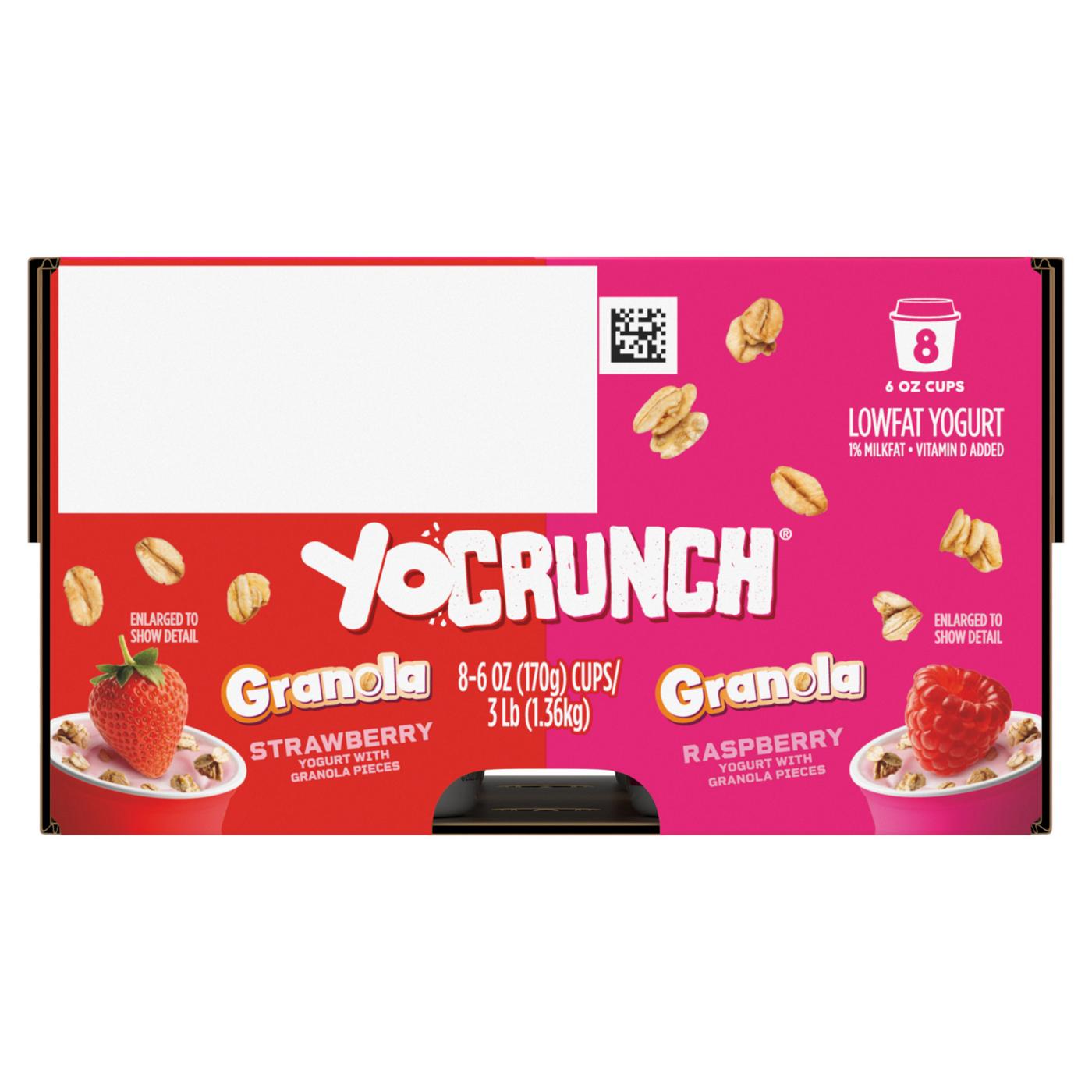 YoCrunch Low-Fat Strawberry & Raspberry with Granola Variety Pack ...