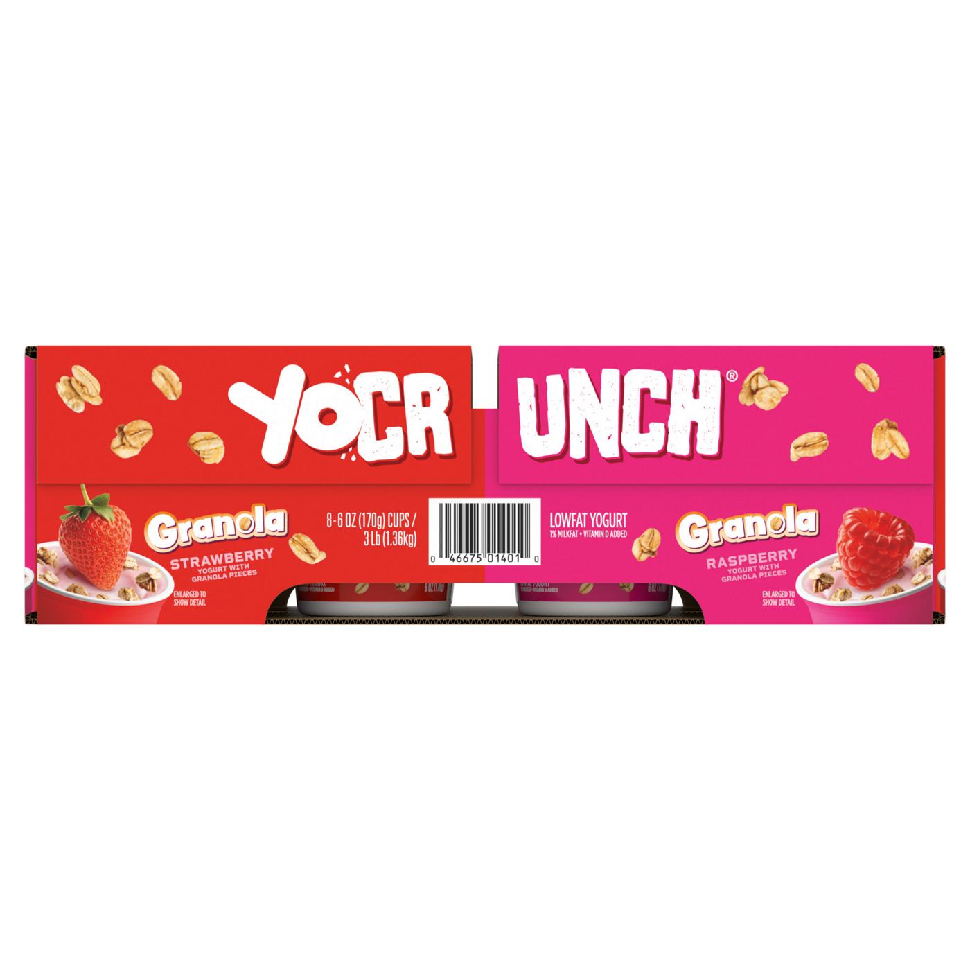 YoCrunch Low-Fat Strawberry & Raspberry with Granola Variety Pack ...