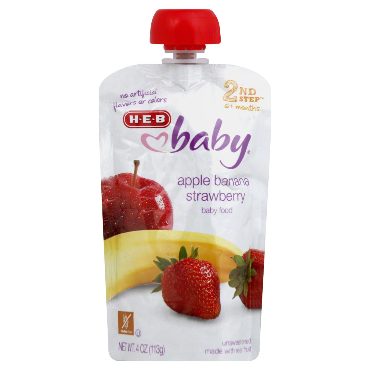 H-E-B Baby Food Pouch – Apple Banana Strawberry - Shop Baby food at H-E-B