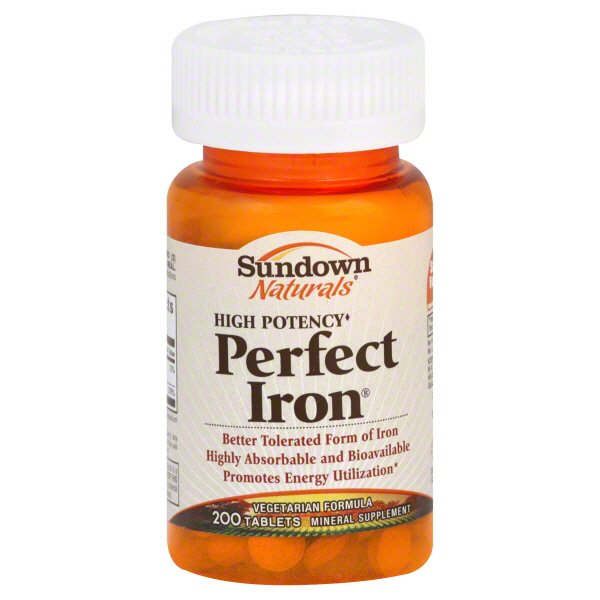Sundown Naturals Perfect Iron High Potency Tablets - Shop Vitamins ...