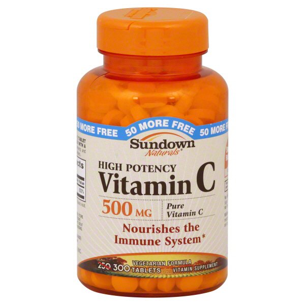 Sundown Naturals Vitamin C 500 mg High Potency Tablets - Shop Vitamins ...