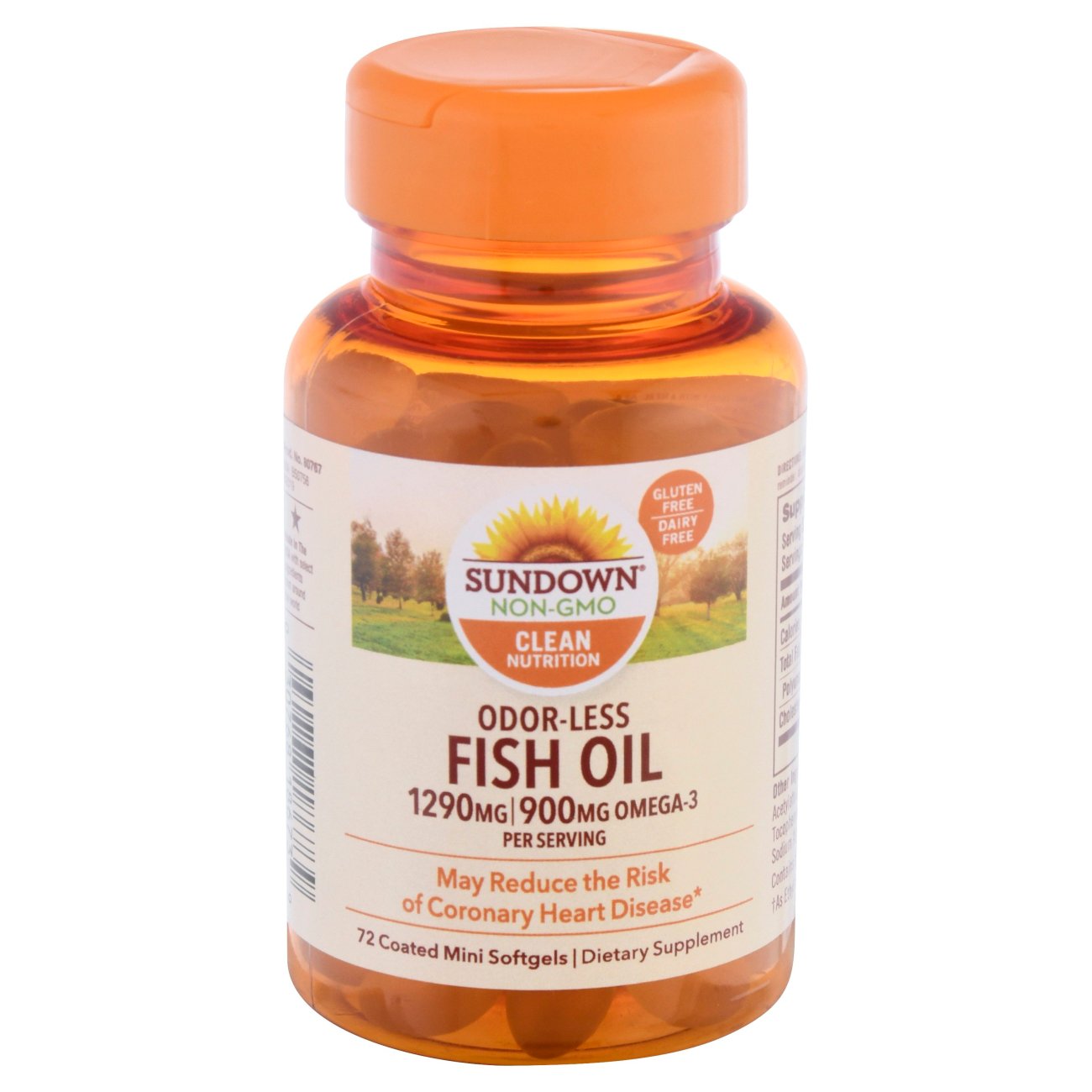 Sundown Naturals Odor-Less Fish Oil 1290 mg Coated Mini Softgels - Shop ...