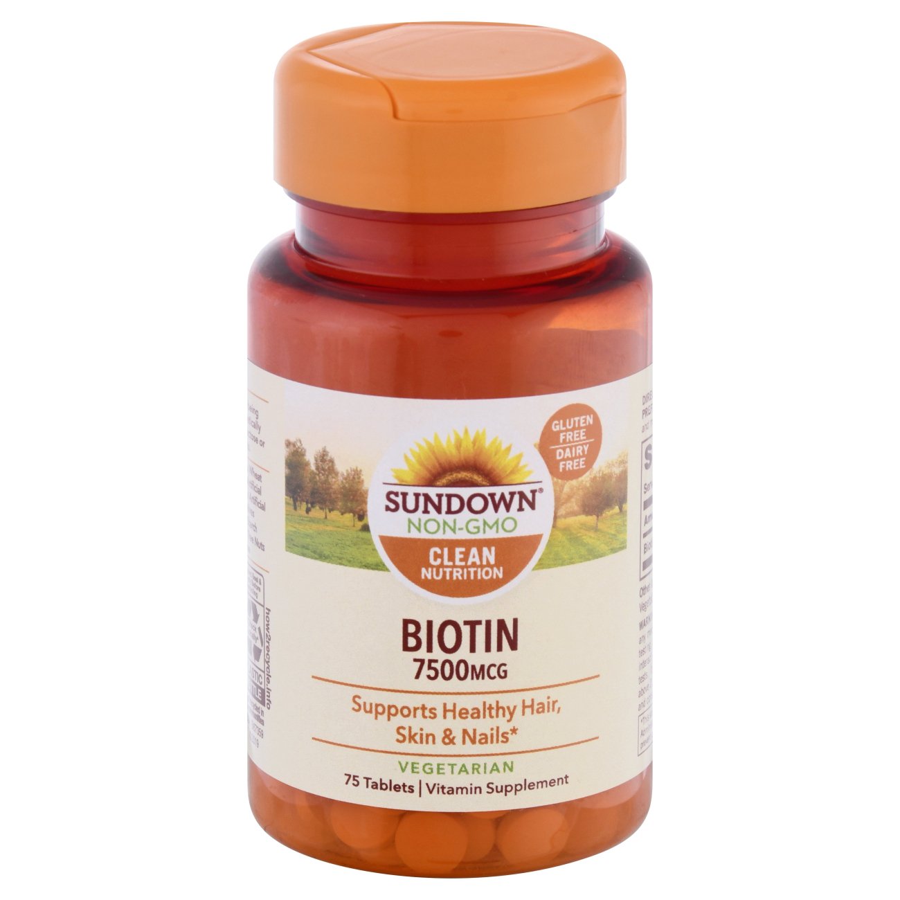 Sundown Naturals Biotin 7500 mcg Tablets - Shop Vitamins A-Z at H-E-B