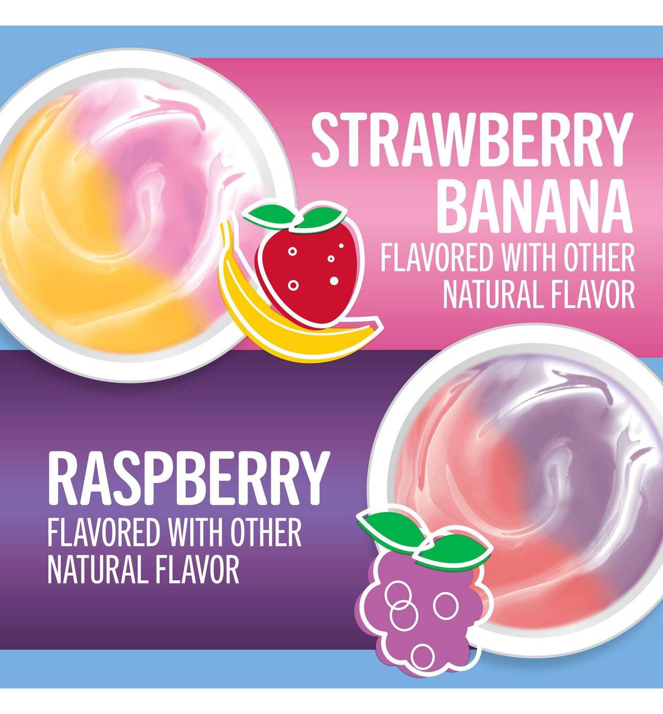 Yoplait Bluey Low-Fat Raspberry & Strawberry Banana Yogurt Value Pack ...