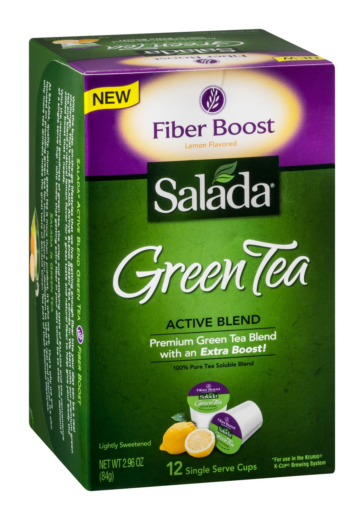 Salada Lemon Flavored Fiber Boost Green Tea K-Cups - Shop Tea at H-E-B