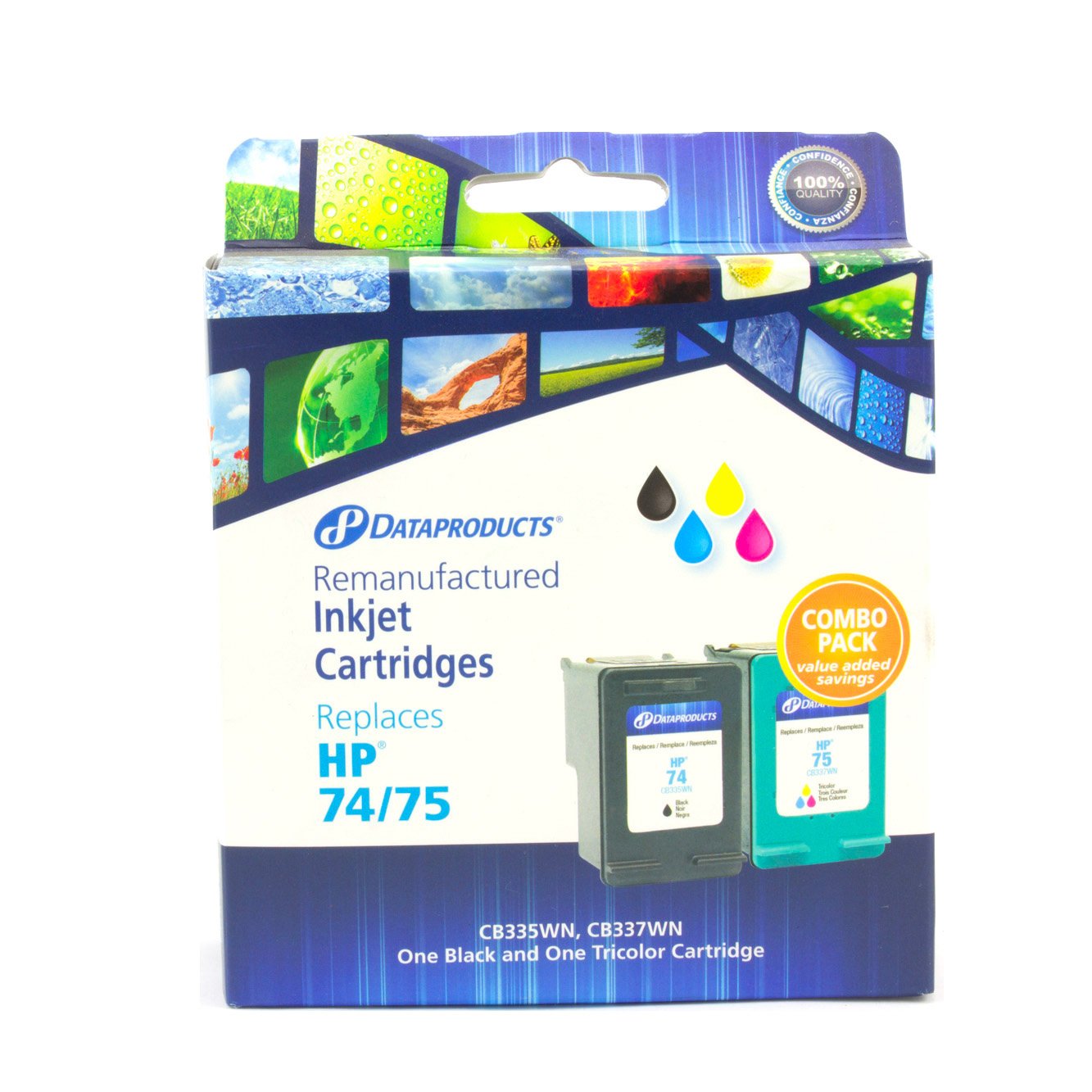 Dataproducts Remanufactured HP 74/75 Inkjet Printer Cartridge Combo ...
