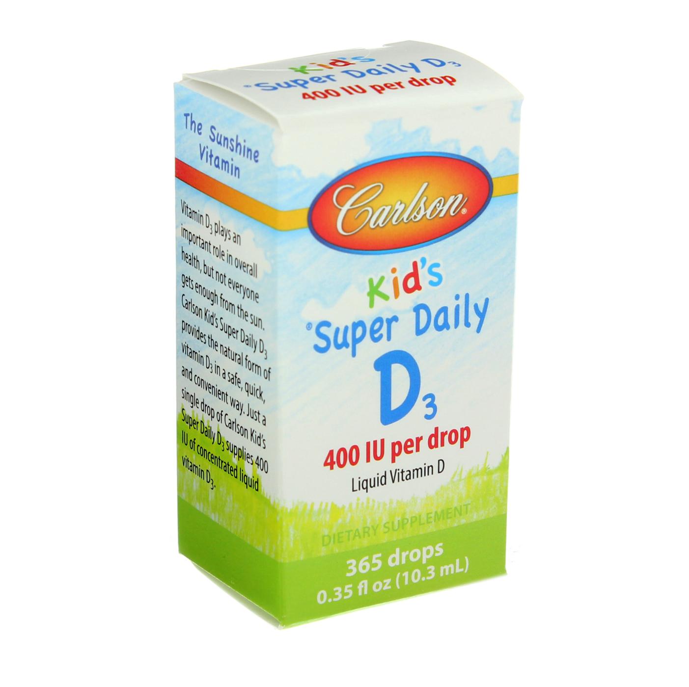 Carlson Kids Super Daily D3 Dietary Supplement Drops - Shop Vitamins A ...