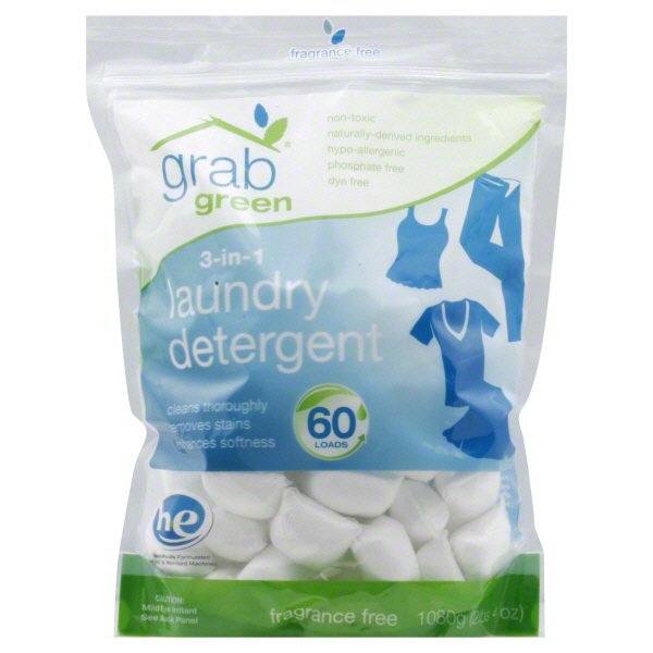 Grab Green Grab Green Fragrance Free 3 In 1 Laundry Detergent 60 LD ...
