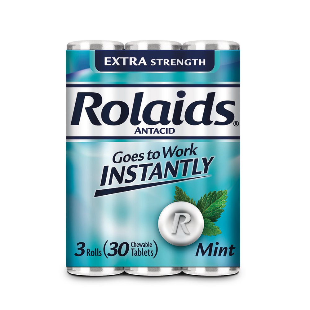 Rolaids Original Strength Antacid Chewable Tablets, Heartburn Relief ...