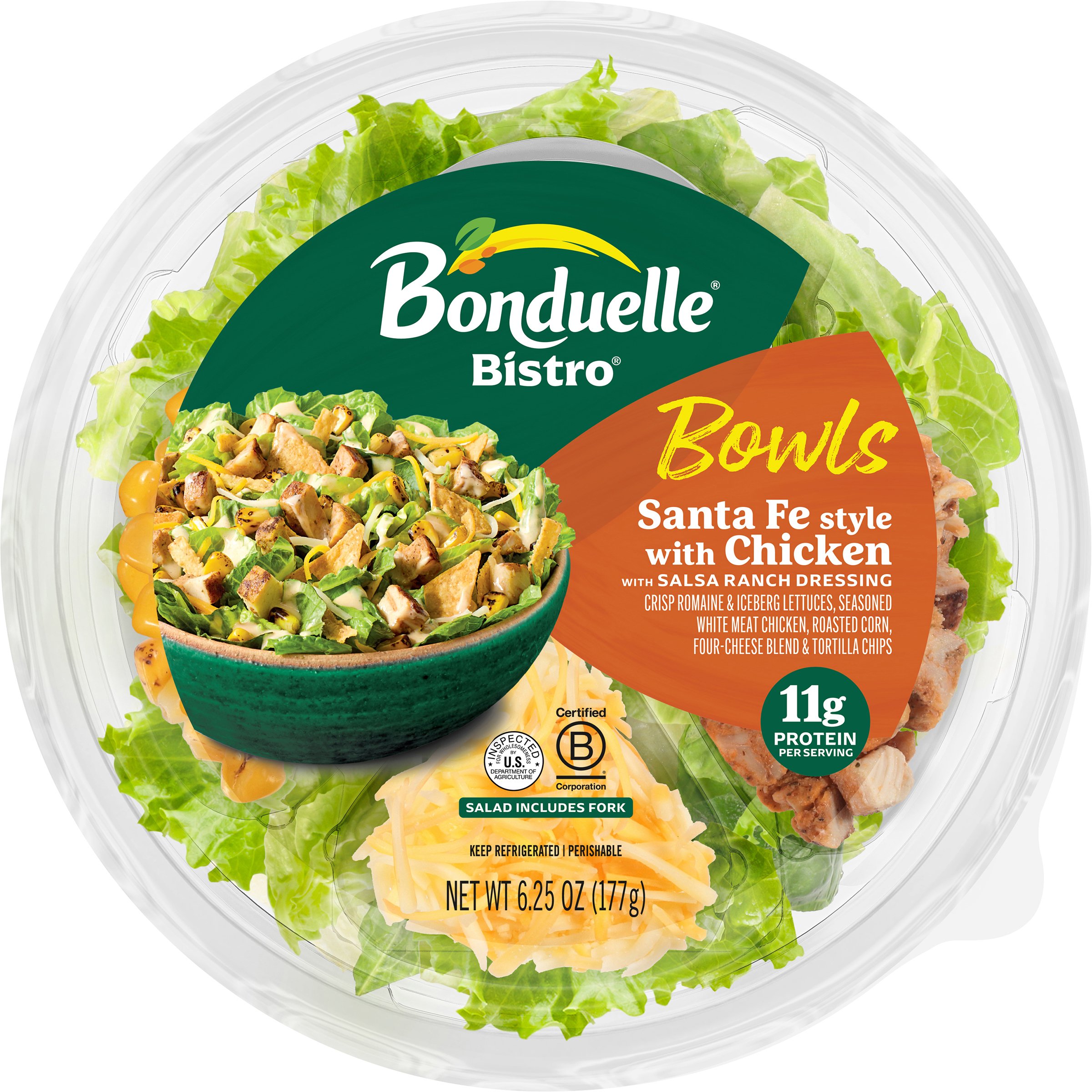 Bonduelle Bistro Salad Bowl - Santa Fe Style with Chicken - Shop Salads ...
