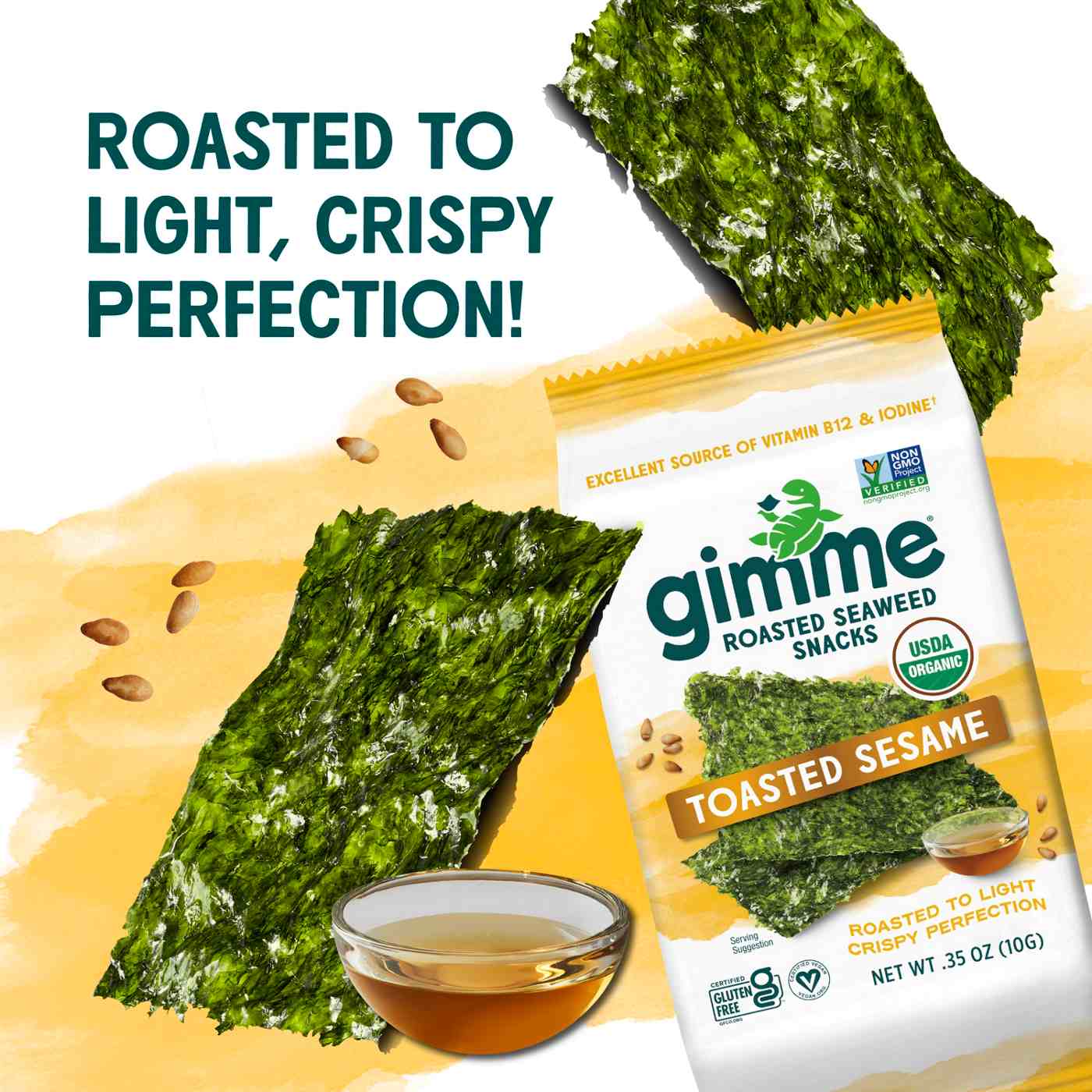 gimme Roasted Seaweed Snack - Toasted Sesame - Shop Chips at H-E-B