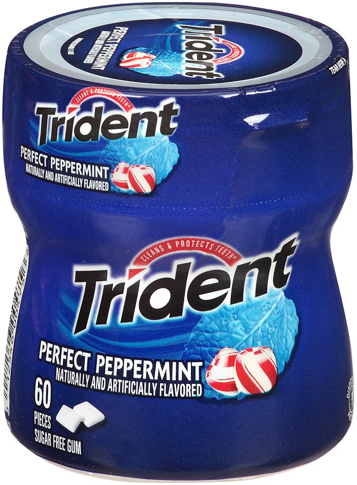 Trident Perfect Peppermint Sugar Free Gum Bottle - Shop Snacks & Candy ...