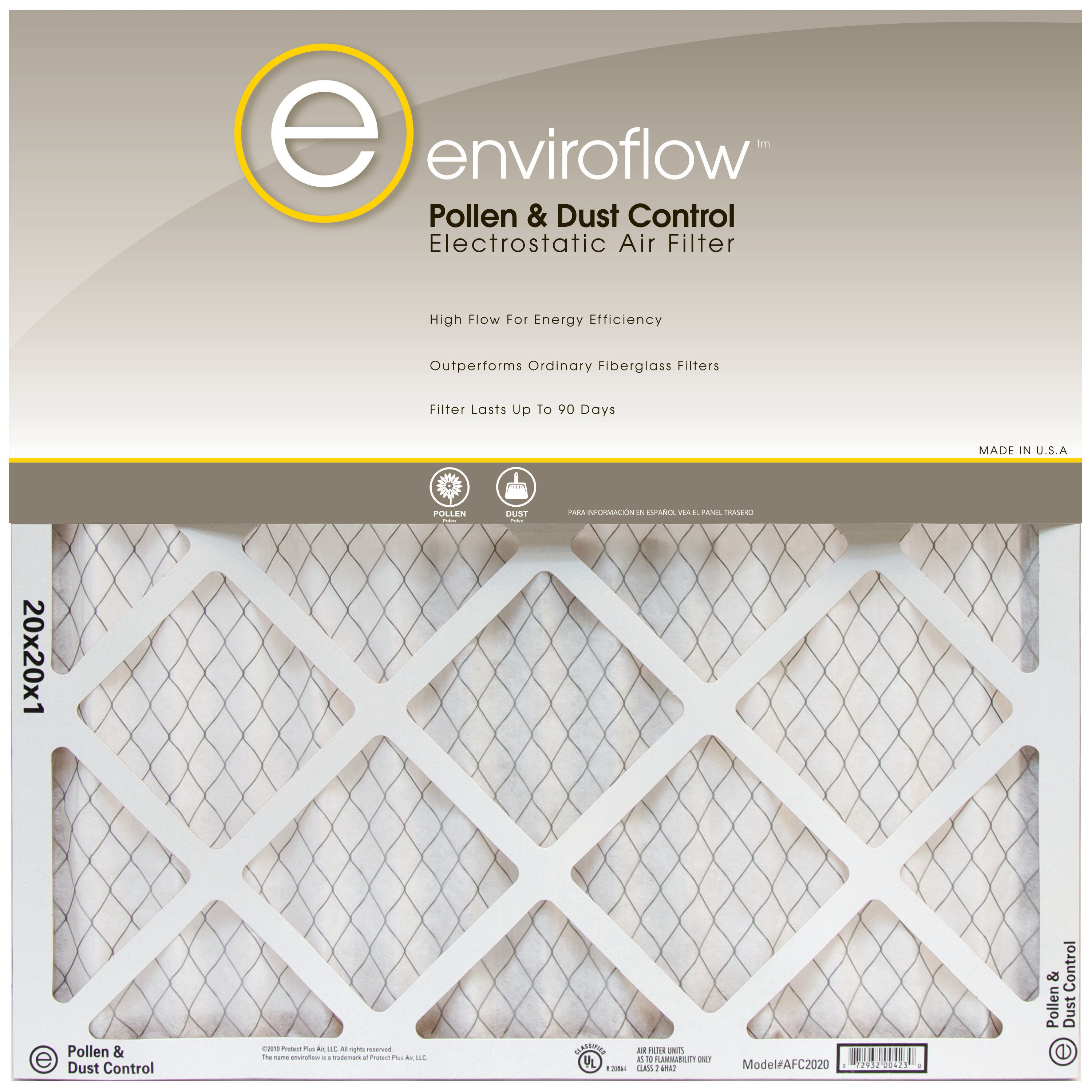 Enviroflow Pollen & Dust Control Electrostatic Air Filter - Shop Air ...