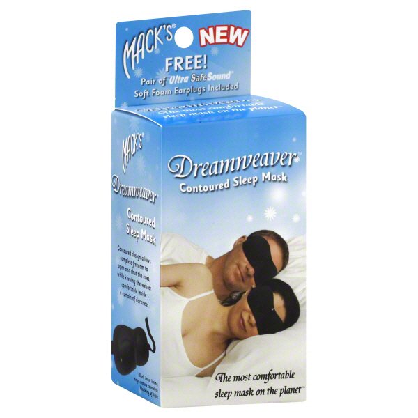 Mack's Dreamweaver Contoured Sleep Mask With Earplugs Black - Shop ...