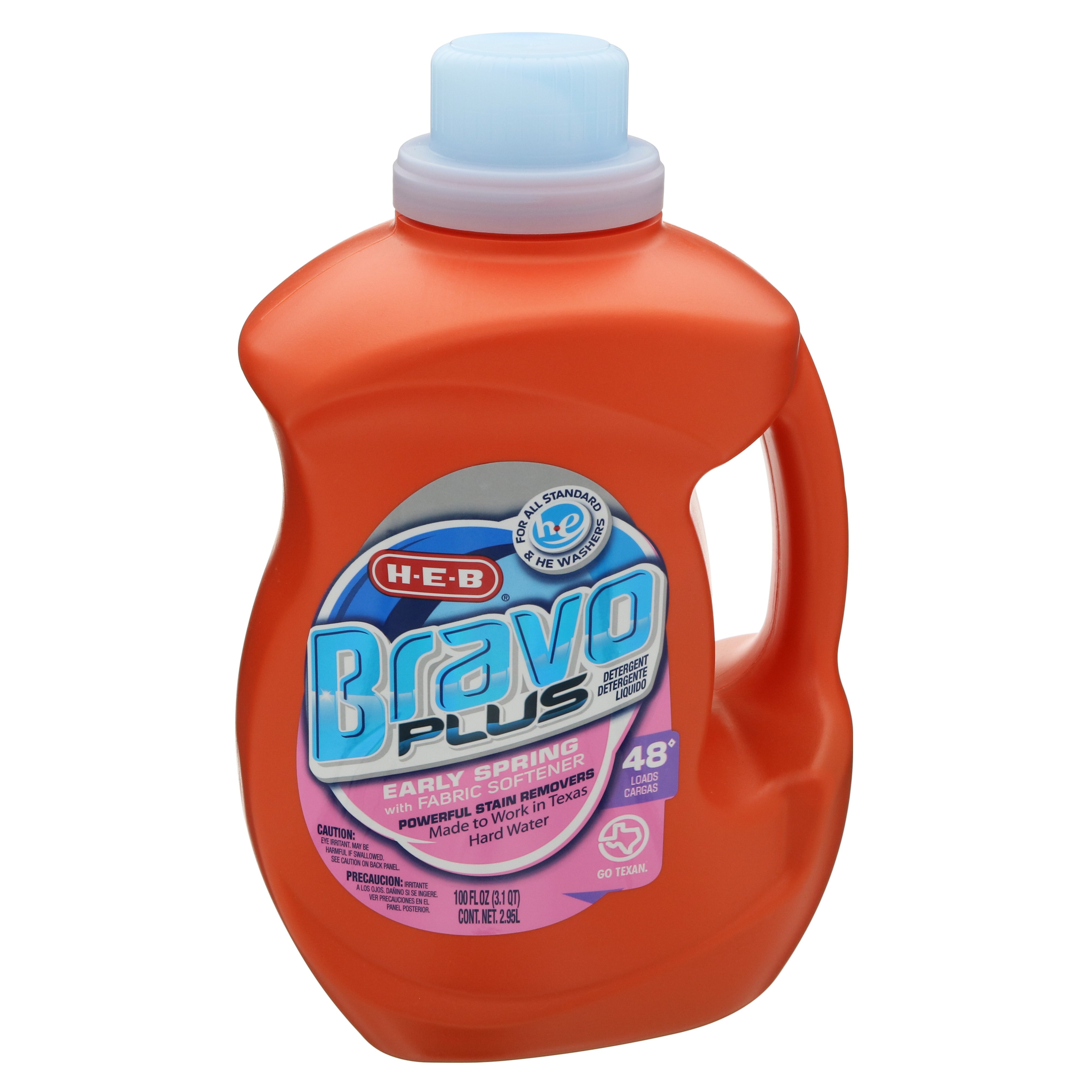 H-E-B Bravo Plus Early Spring Liquid Laundry Detergent 48 Loads, 100 oz ...