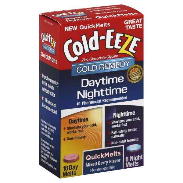 Cold Eeze Cold Remedy Daytime/Nighttime QuickMelts Mixed Berry Flavor ...