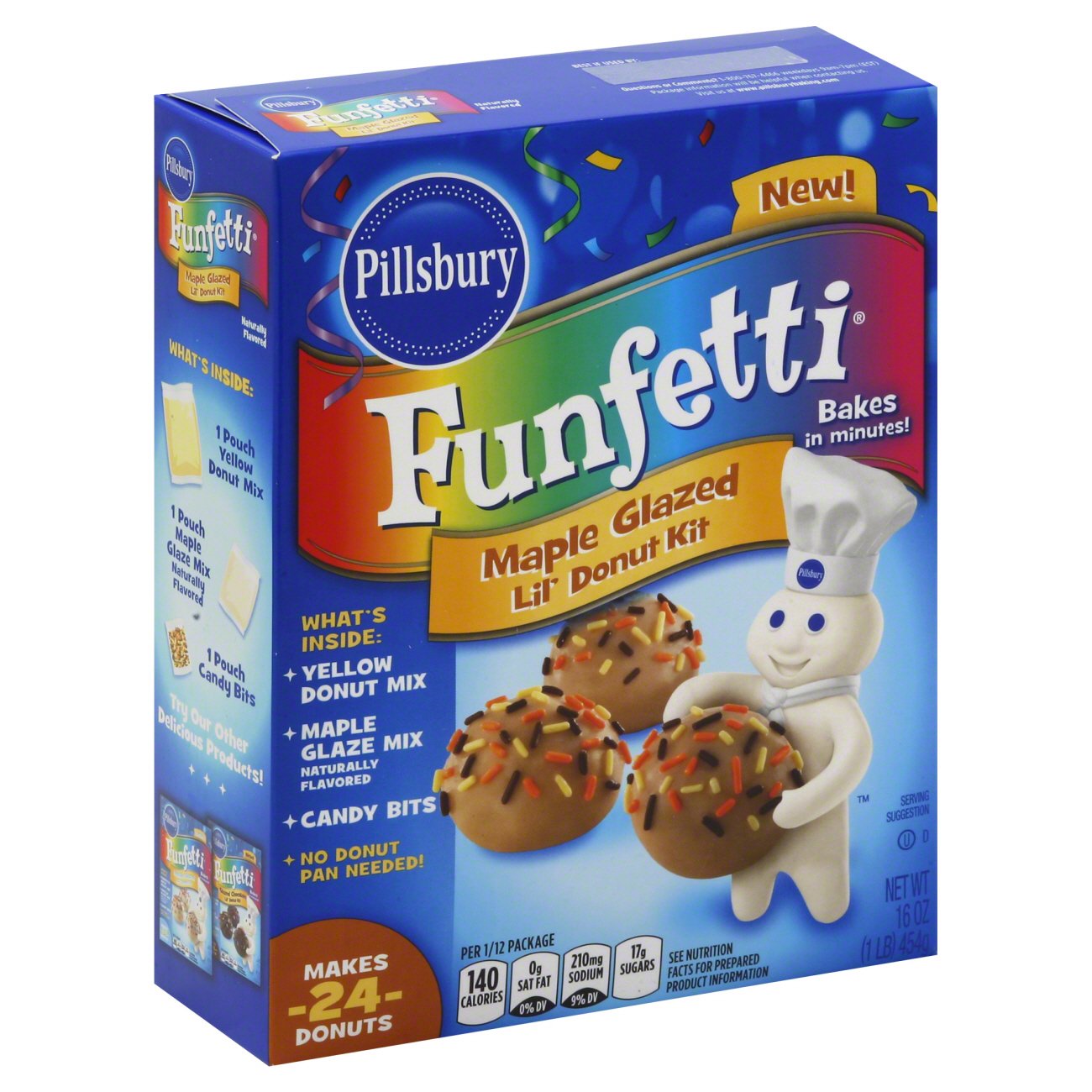 Pillsbury Funfetti Maple Glazed Lil' Donut Kit - Shop Baking ...
