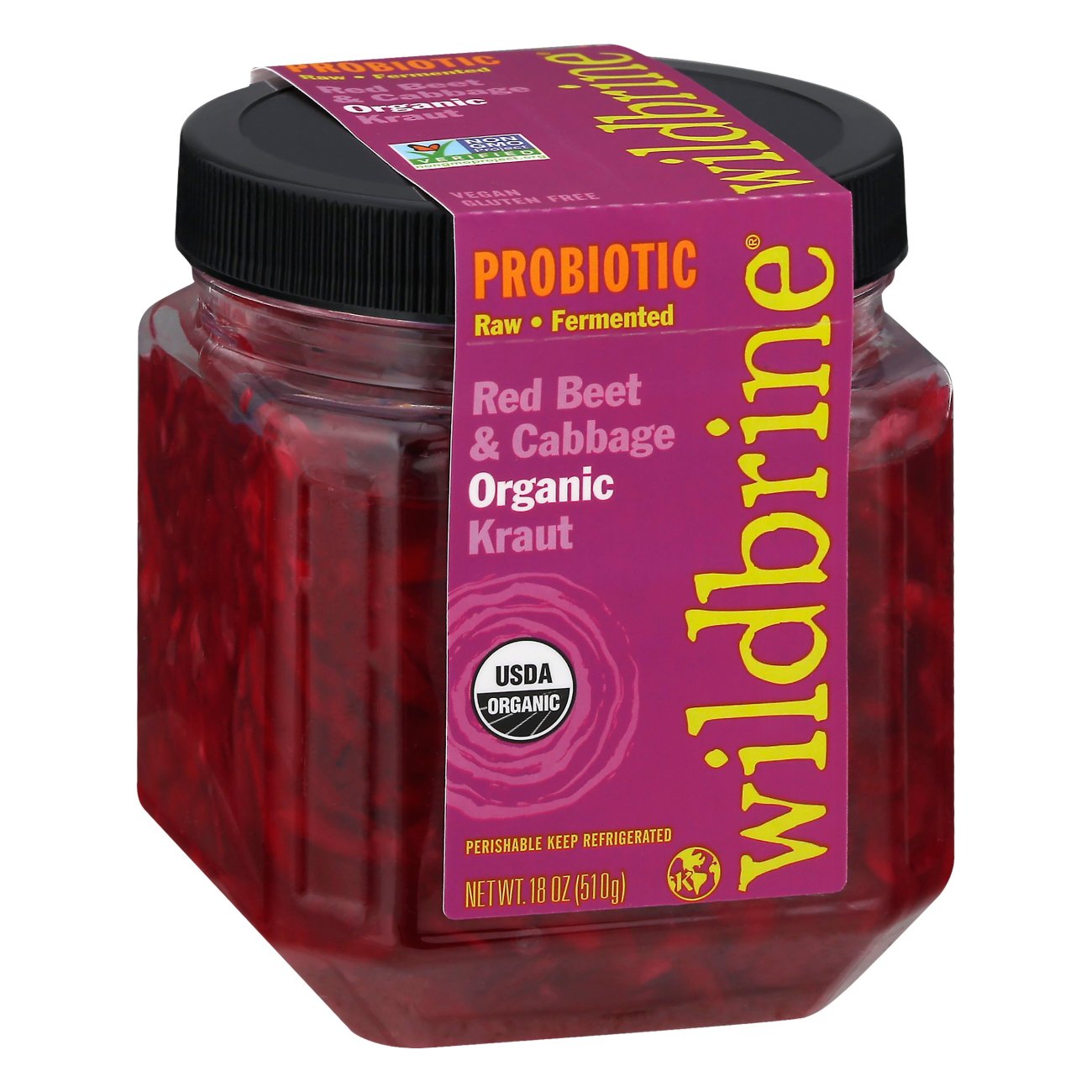 Wildbrine Red Beet & Cabbage Sauerkraut Salad, 18 oz | Central Market ...