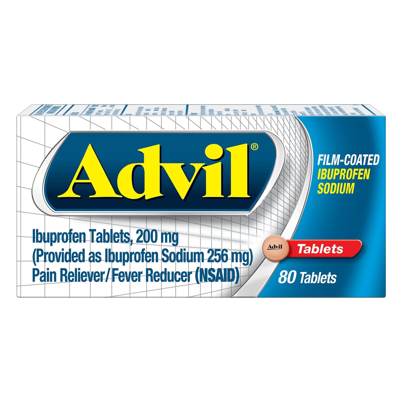 Advil Ibuprofen Sodium 200 mg Film-Coated Tablets - Shop Pain relievers ...