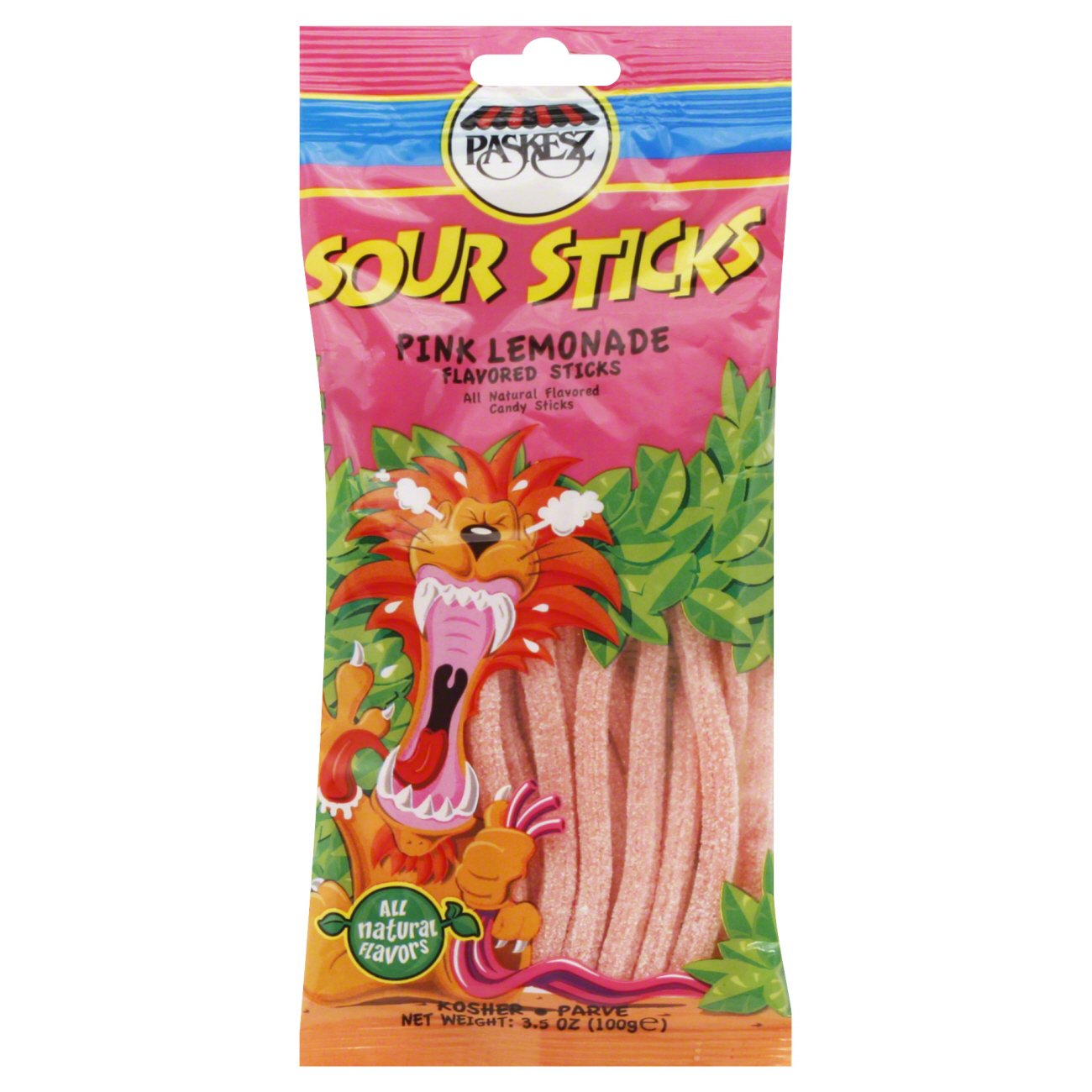 Paskesz Kosher Sour Sticks Pink Lemonade Flavored - Shop Candy at H-E-B
