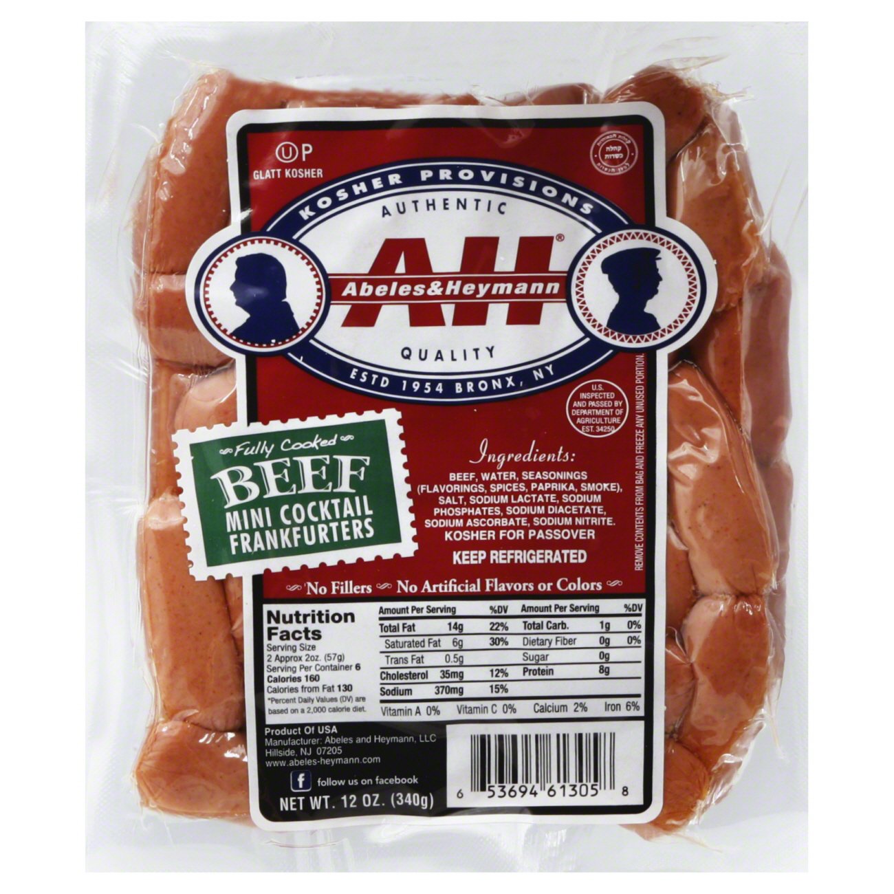 Abeles & Heymann Fully Cooked Beef Mini Cocktail Frankfurters - Shop ...