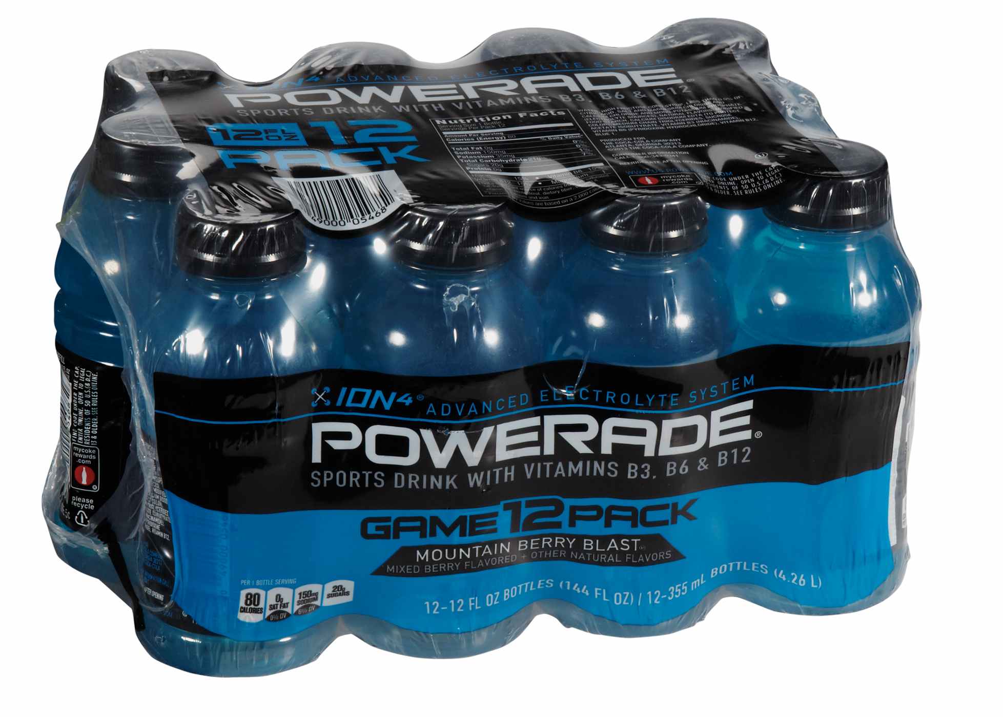 Powerade Ion4 Mountain Berry Blast 12 pk Bottles - Shop Sports & energy ...