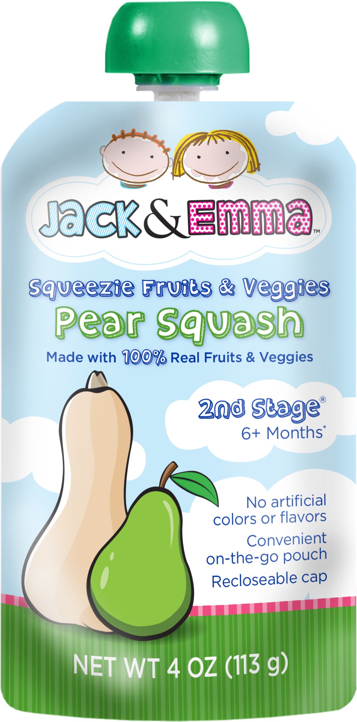Jack & Emma Stage 2 Pear Squash Squeezie Fruits & Veggies - Shop Baby ...