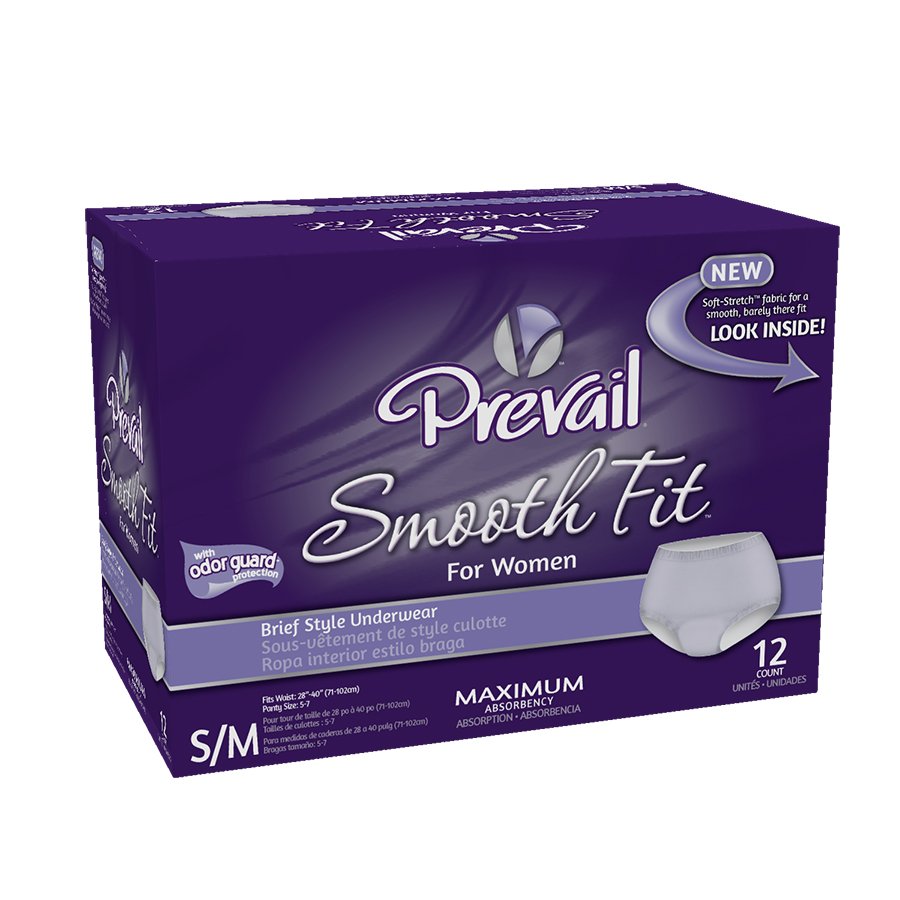 Prevail Smooth Fit For Women Maximum Absorbency Small/Medium Brief ...