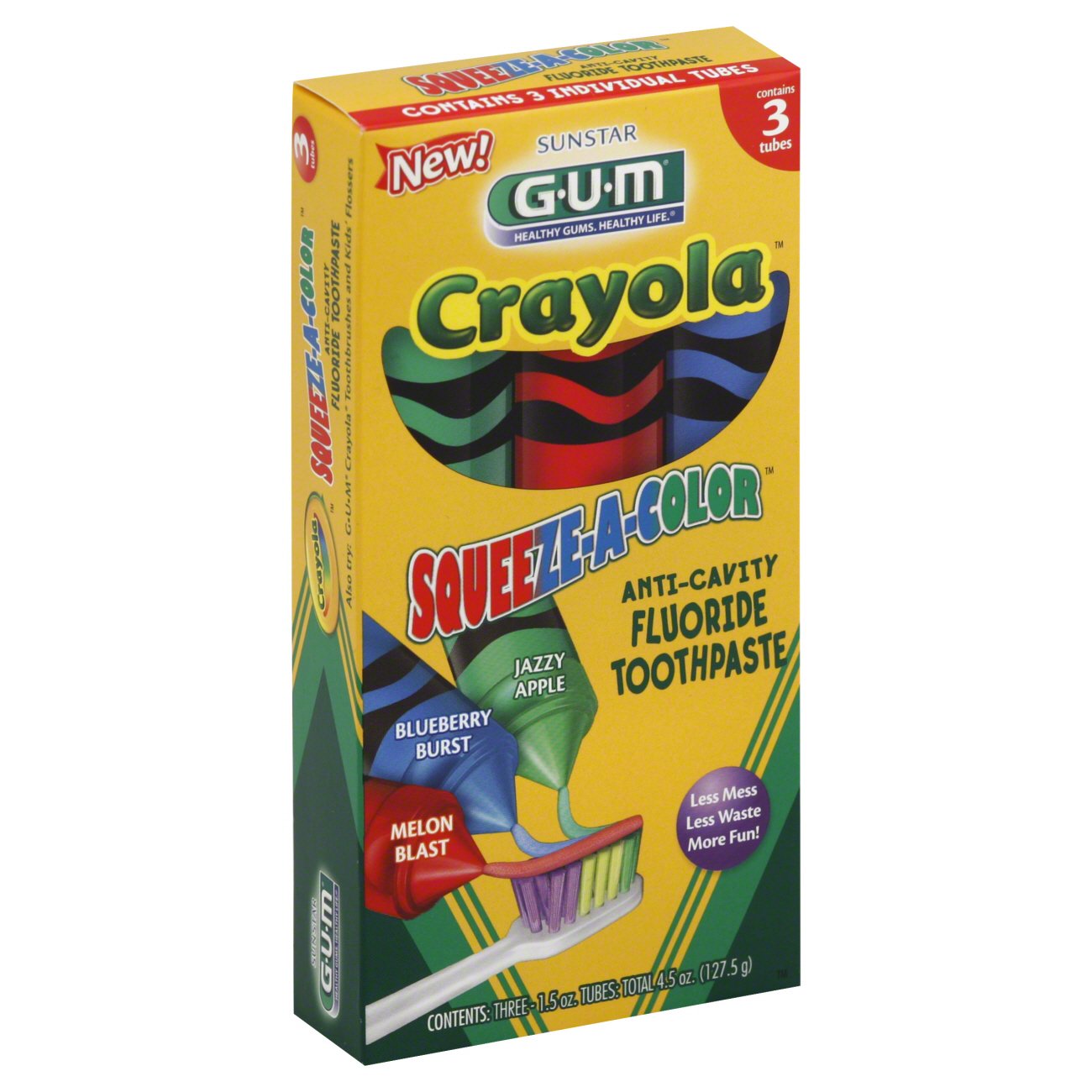 G-U-M Crayola Squeeze-A-Color Anti-Cavity Fluoride Toothpaste - Shop ...