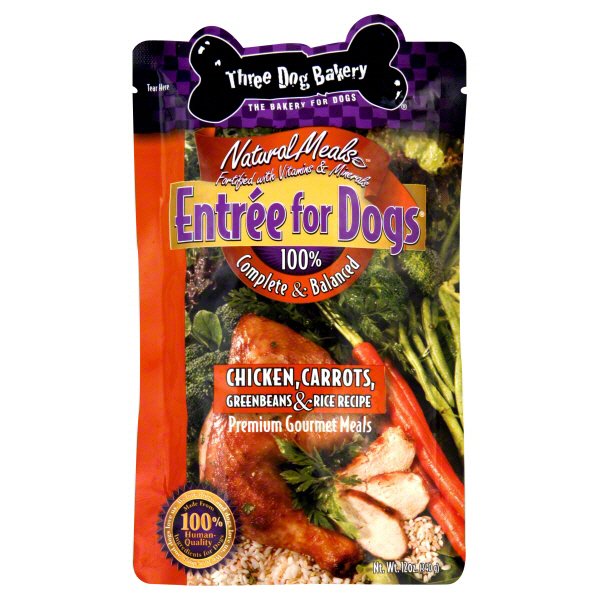 Three Dog Bakery Natural Meals Chicken Carrots Greenbeans And Rice ...