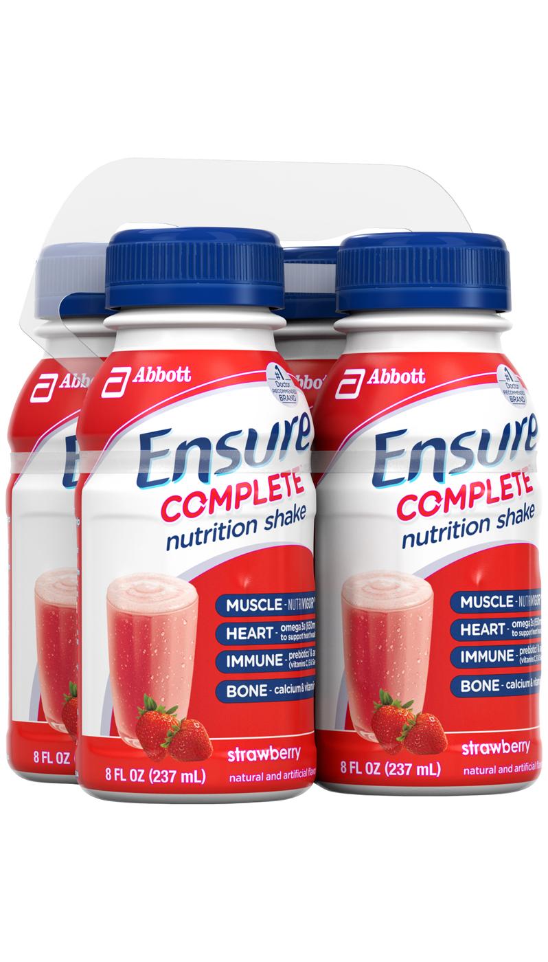 Ensure Complete Strawberry Nutrition Shake 4 PK - Shop Diet & fitness ...