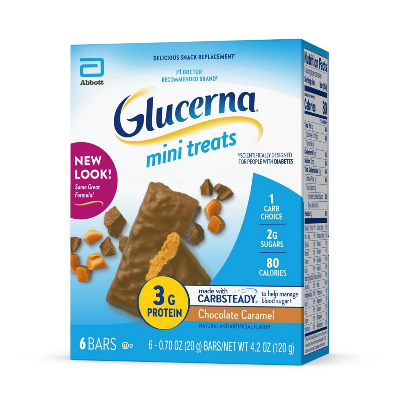 Glucerna Mini Treats Diabetic Snack Replacement - Chocolate Caramel ...