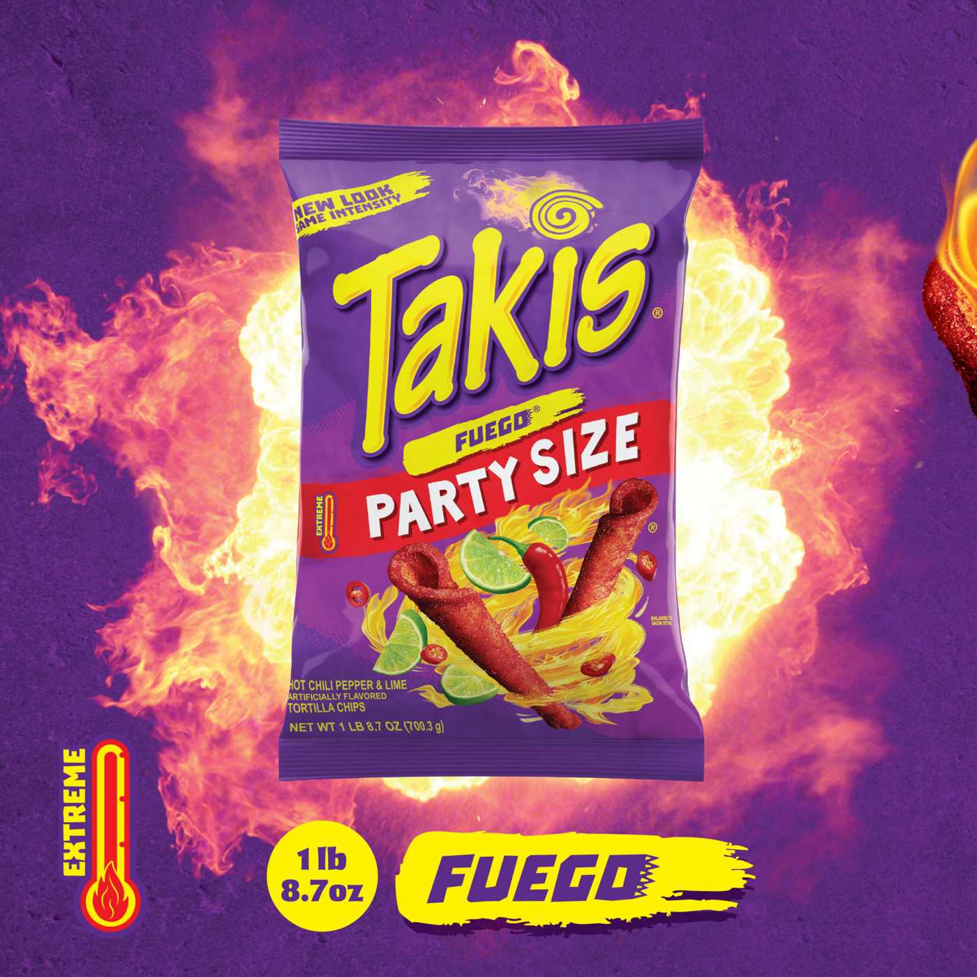 Takis Fuego Hot Chili Pepper & Lime Rolled Tortilla Chips Party Size ...