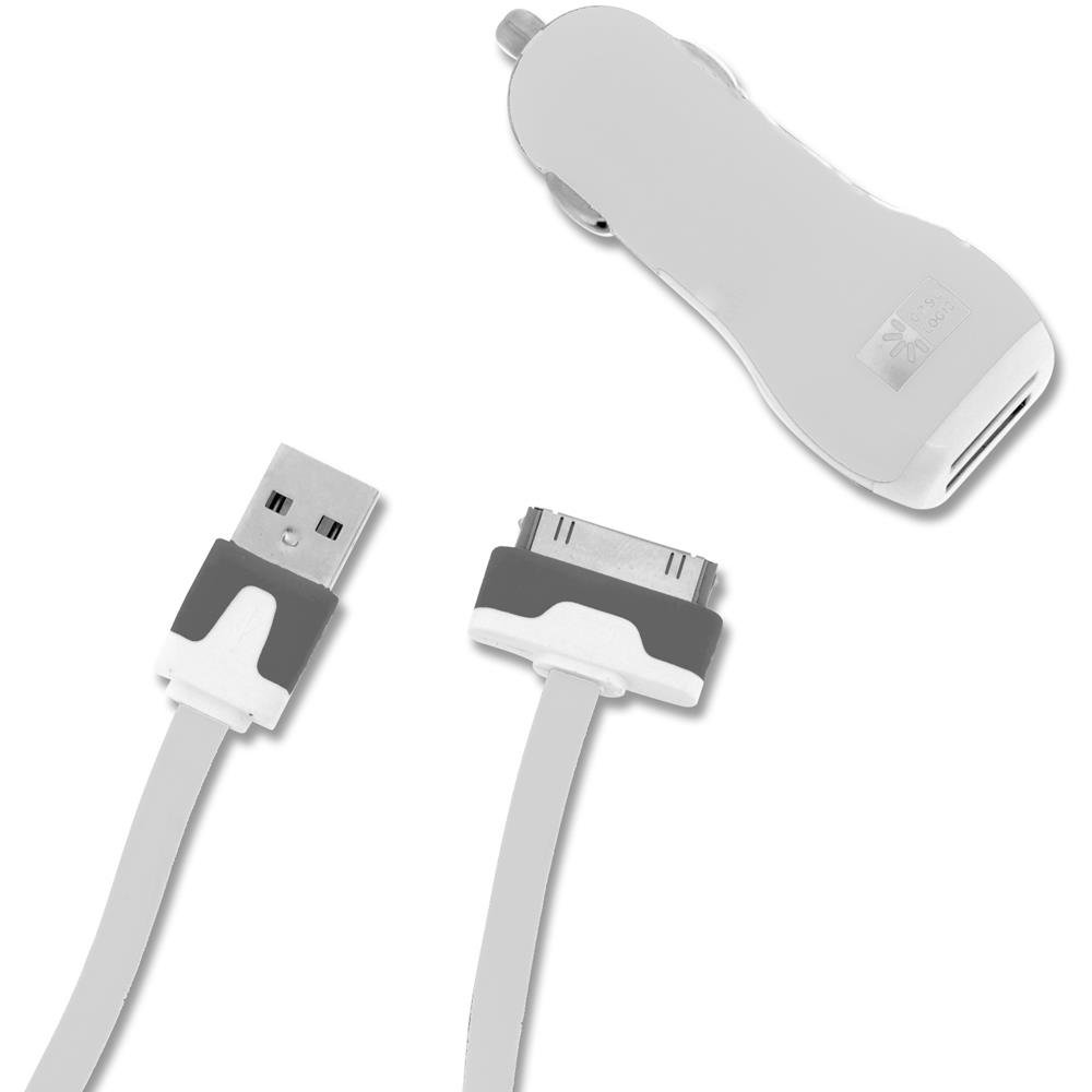 Case Logic Dual Usb Ports Car Charger with Cable White for Iphone ...