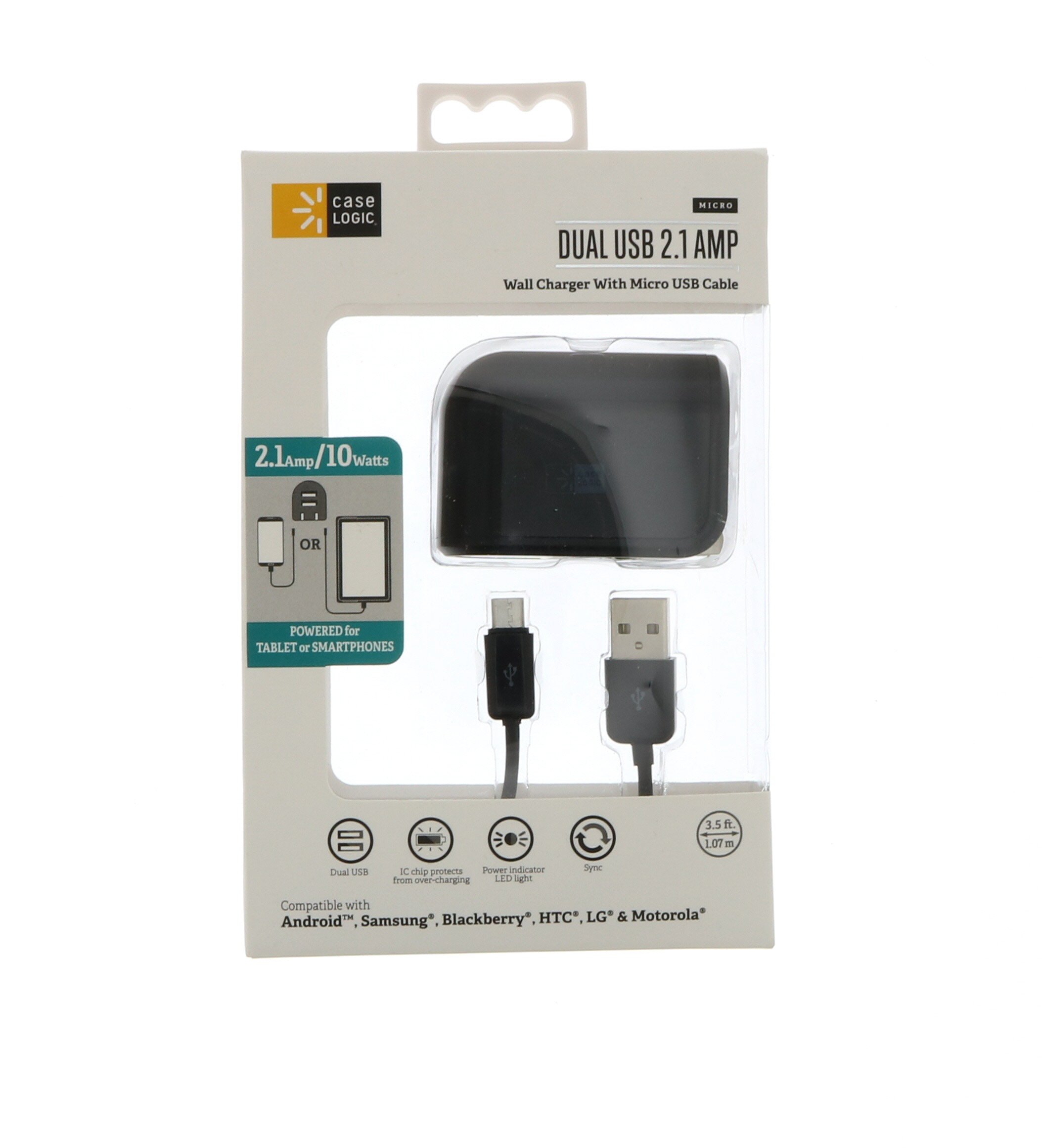 Case Logic Dual Usb Ports Home Charger With Micro Cable - Shop Phone ...