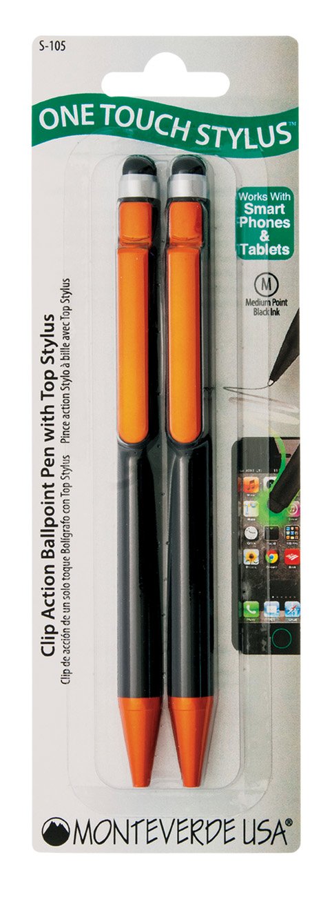 Monteverde USA Orange Click Action Ballpoint Pen With Stylus - Shop ...