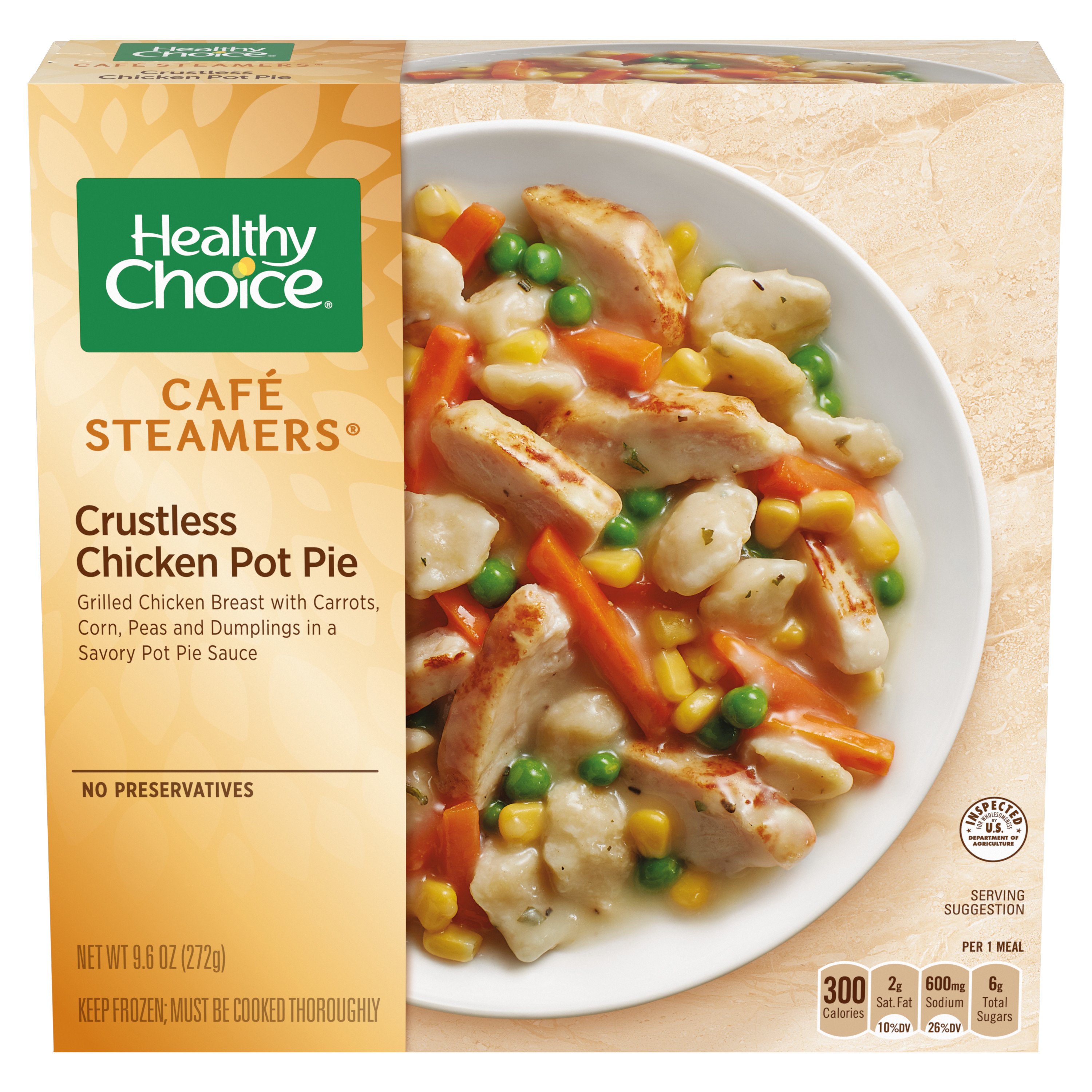 Healthy Choice Café Steamers Crustless Chicken Pot Pie Frozen Meal Shop Entrees And Sides At H E B