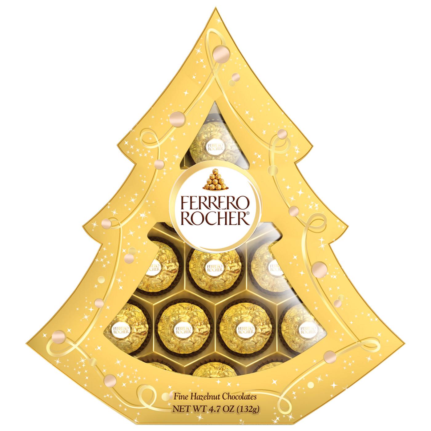 Ferrero Rocher Fine Hazelnut Chocolates Christmas Tree Gift Box, 12 pc ...