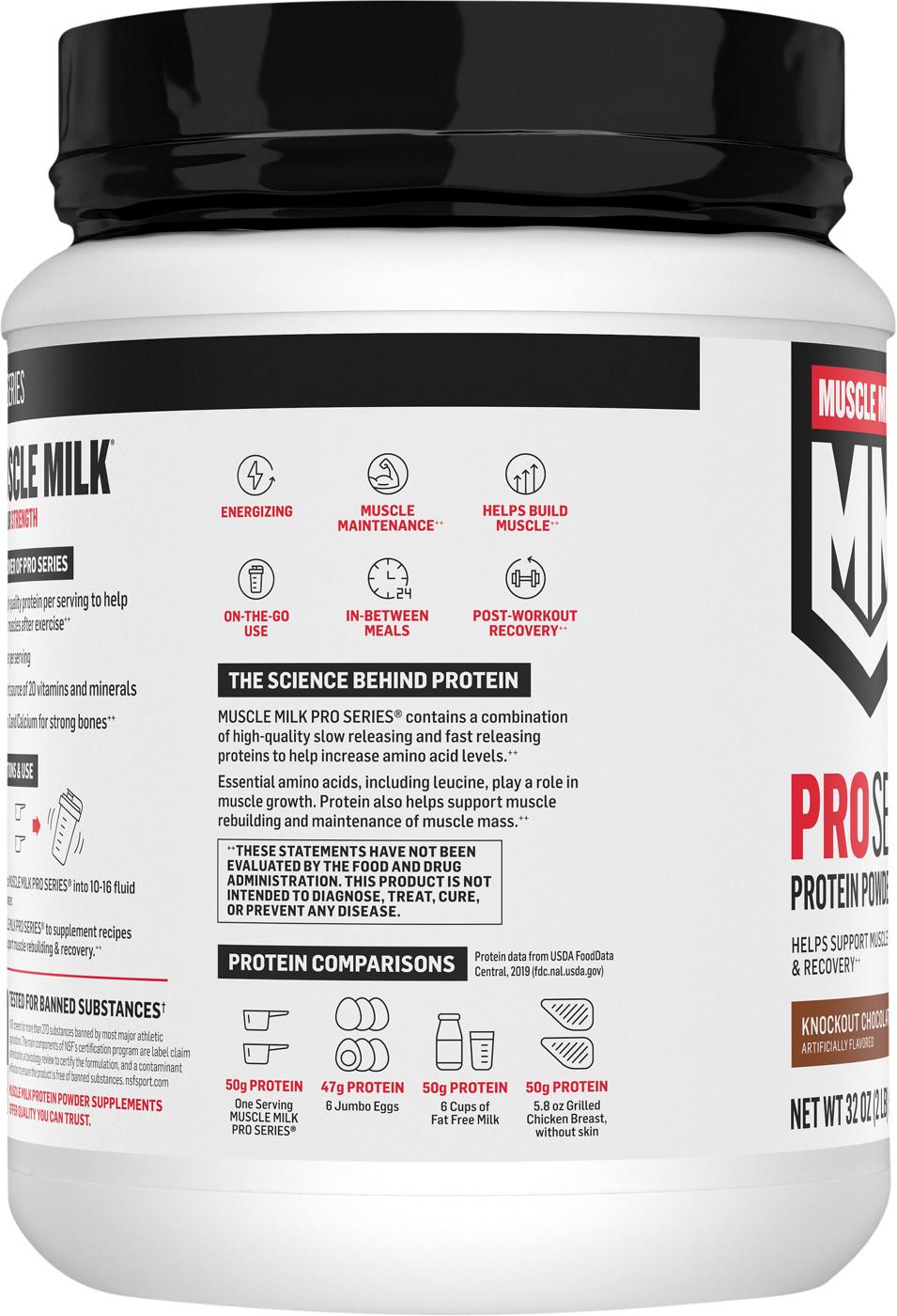 Muscle Milk Pro Series 50g Protein Powder - Knockout Chocolate - Shop ...