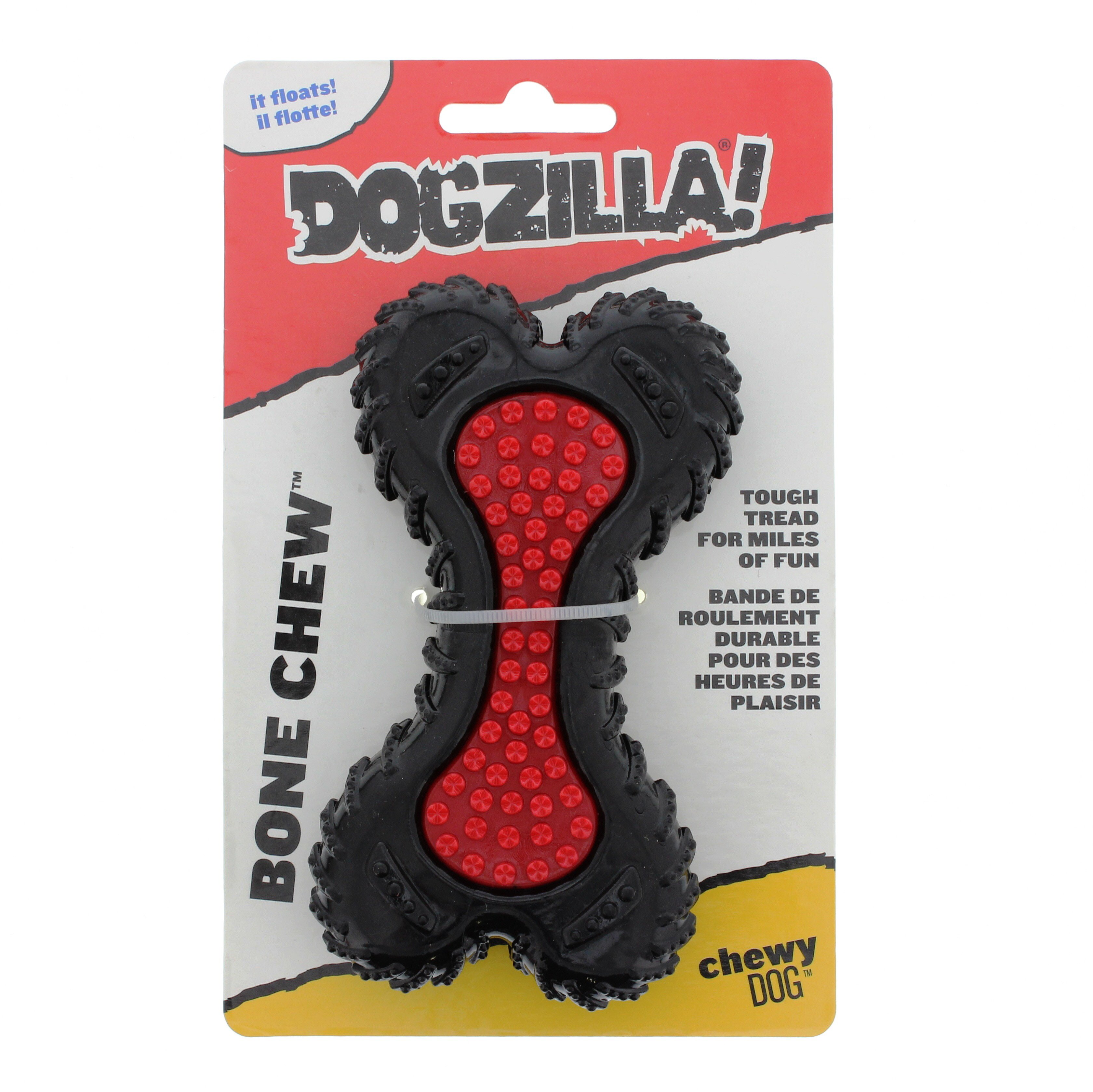 Petmate Dogzilla Red and Black Bone Chew - Shop Chew toys at H-E-B