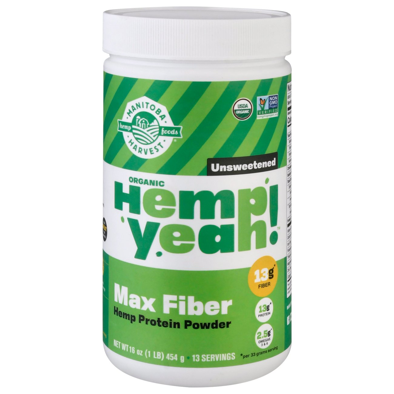 Manitoba Harvest Hemp Yeah! Max Fiber 13g Protein Powder - Unsweetened ...