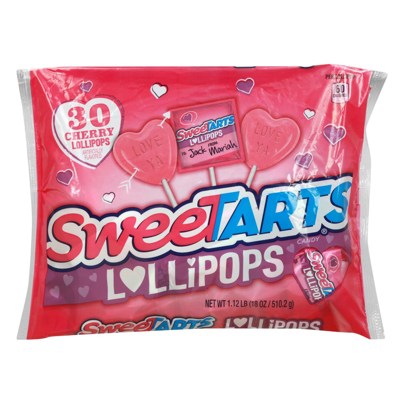 Wonka SweeTARTS Valentine's Candy Lollipops - Shop Candy at H-E-B