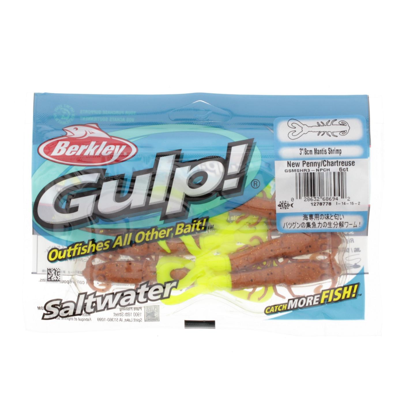 Berkley 3 Inch Orange/Chartreuse Gulp Man Shrimp Lure - Shop Fishing at ...