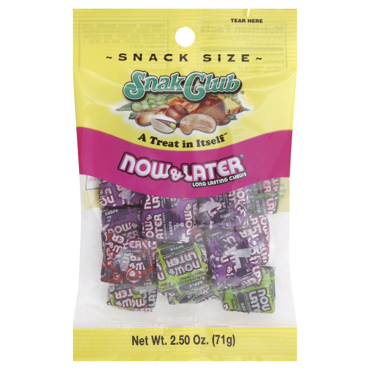 Snak Club Snack Size Now & Later Long Lasting Chewy Candy - Shop Candy ...