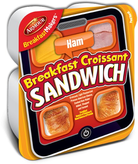 Armour Ham Breakfast Croissant Sandwich - Shop Snack Trays at H-E-B