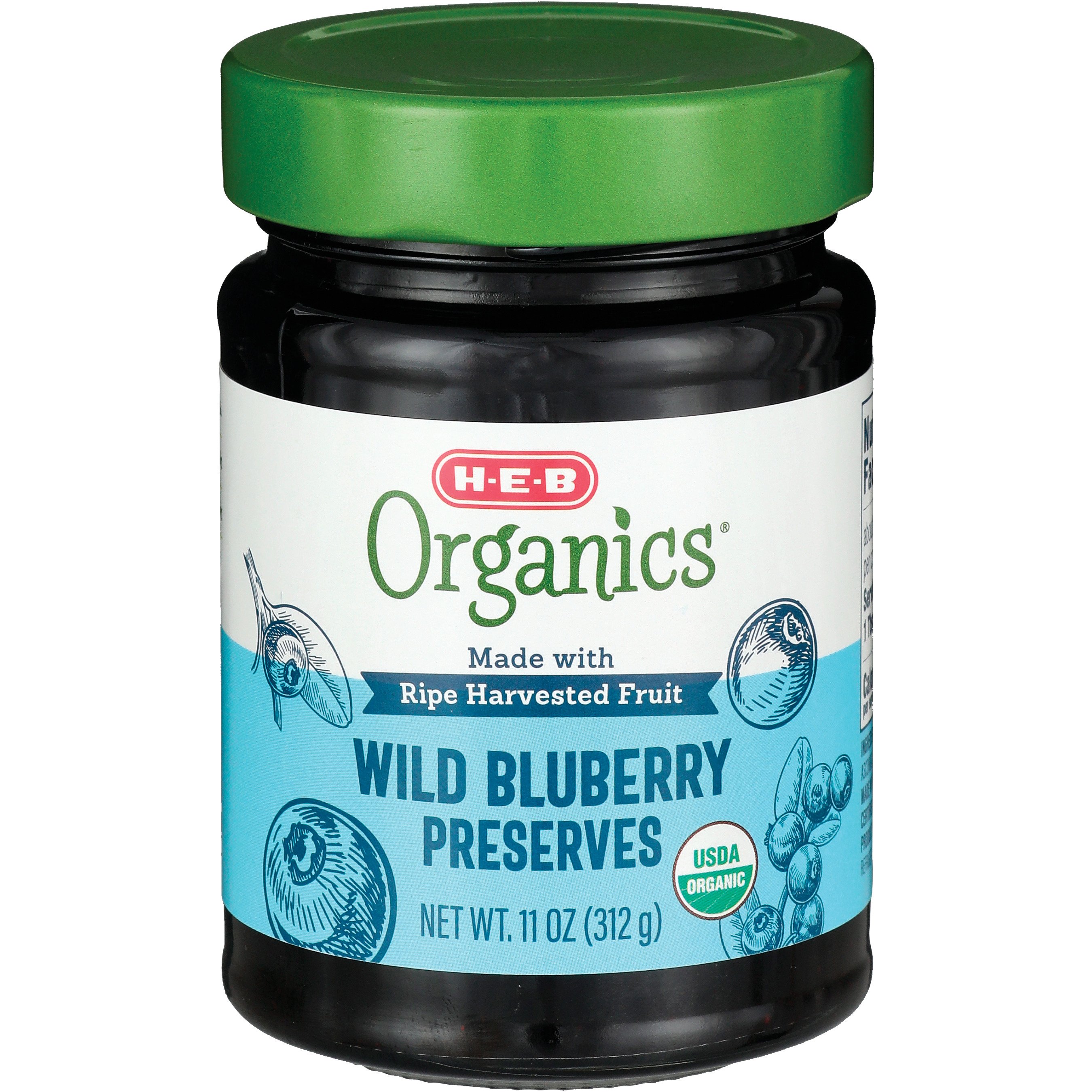 H-E-B Organics Wild Blueberry Preserves - Shop Jelly & Jam at H-E-B