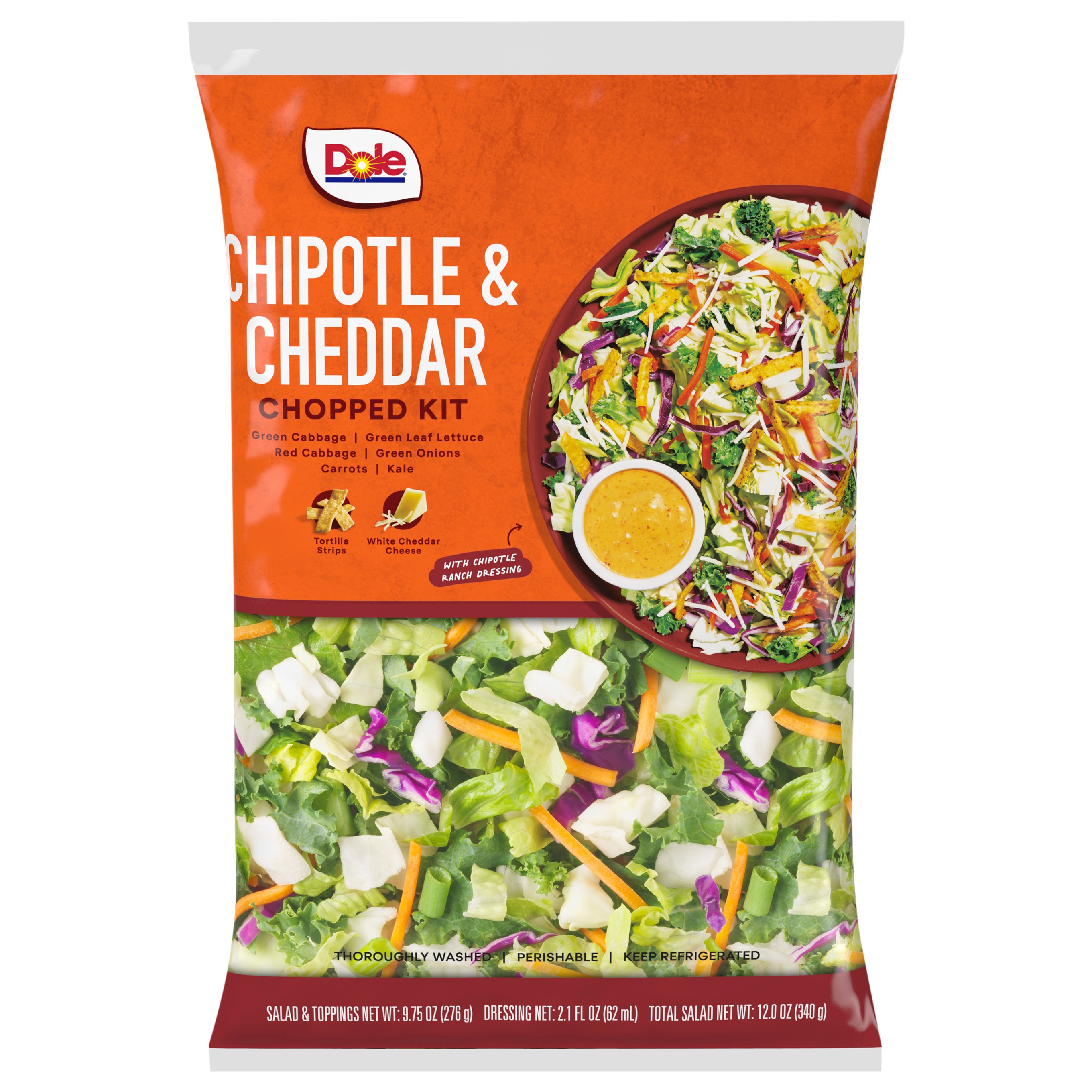Dole Chopped Salad Kit - Chipotle & Cheddar - Shop Salads at H-E-B