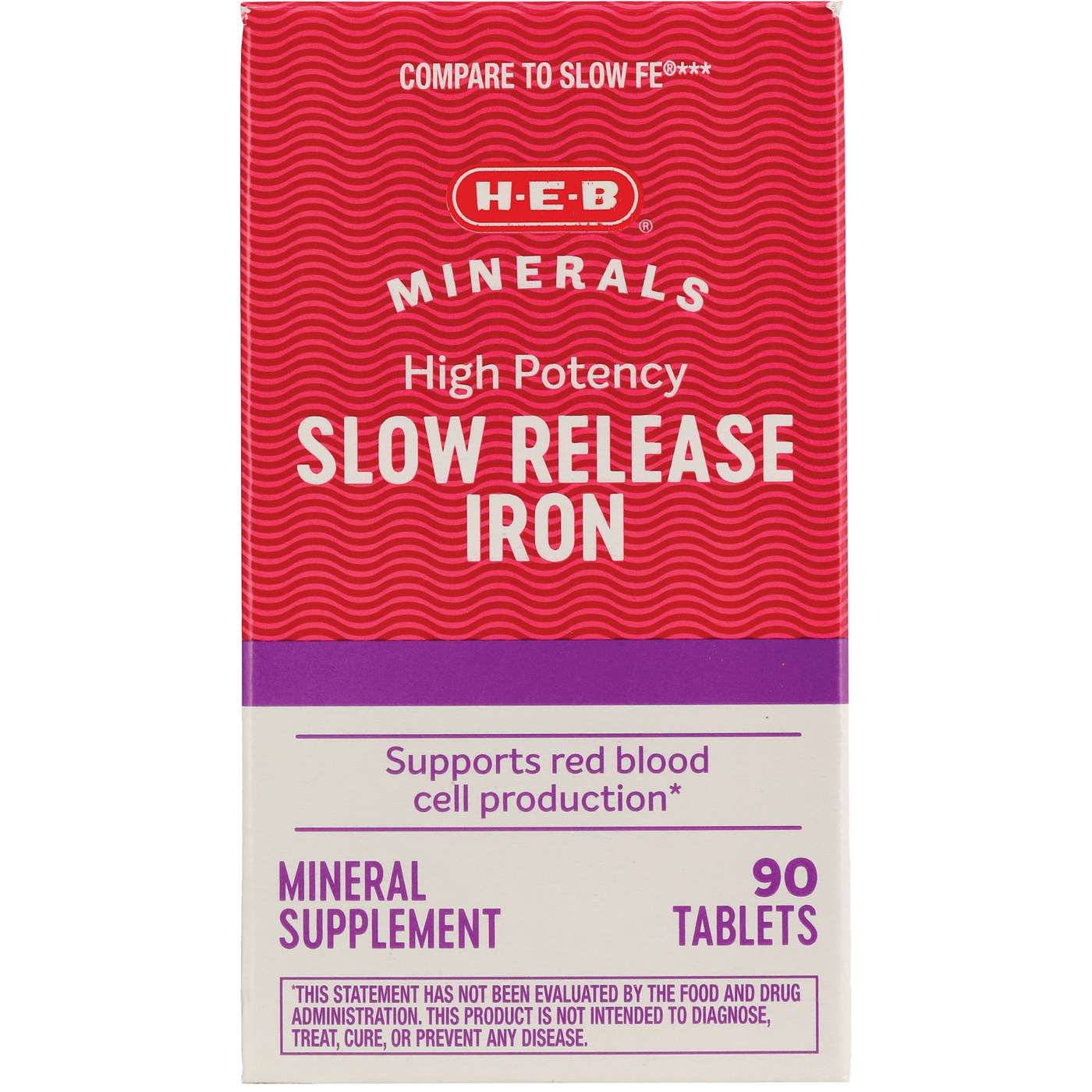 H-E-B Minerals High Potency Iron 45 mg Slow Release Tablets - Shop ...