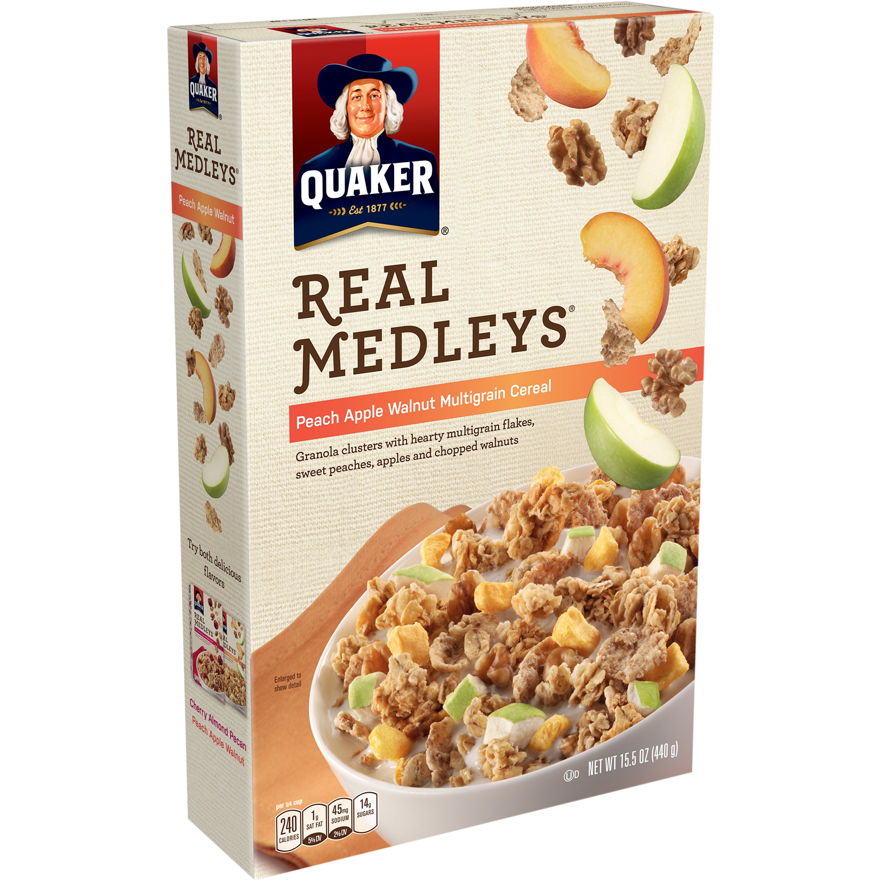Quaker Real Medleys Peach Apple Walnut Multigrain Cereal - Shop Cereal ...